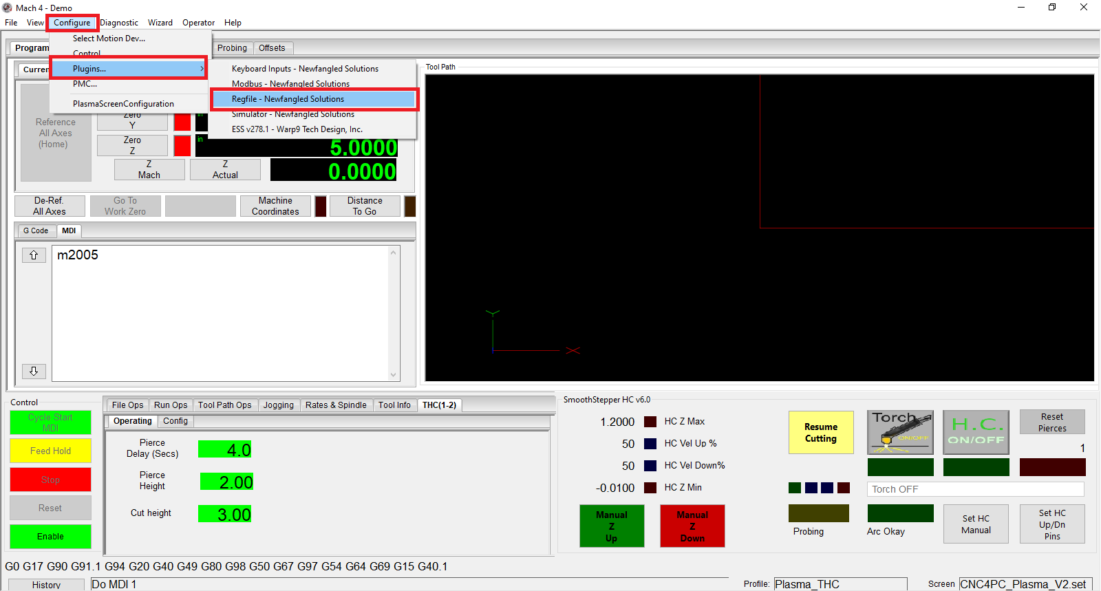 Touch Sensor and Plasma Torch Height Control Configuration for Mach4 V3 | cnc4pc