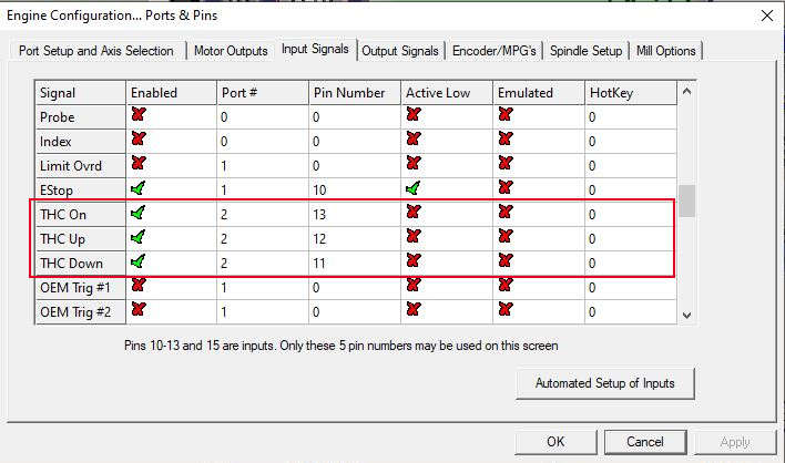 Manual Mach3 Configuration using THC-1 | cnc4pc